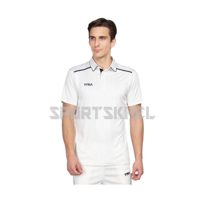 Tyka Master Off White Half Sleeve Cricket T-Shirt
